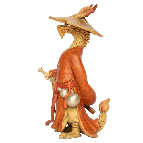 Статуетка Лицар дракон високоякісна бронза Дракон захисник втілення честі Декоративні